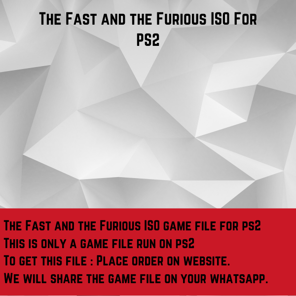 The Fast and the Furious ISO File For Sony Playstation 2