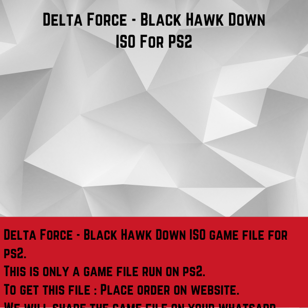 Delta Force - Black Hawk Down ISO For PS2
