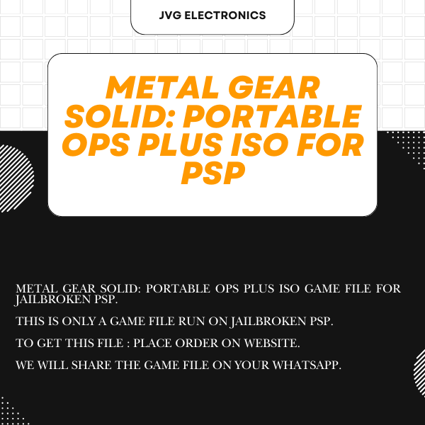 Download Metal Gear Solid: Portable Ops Plus ISO File For PSP